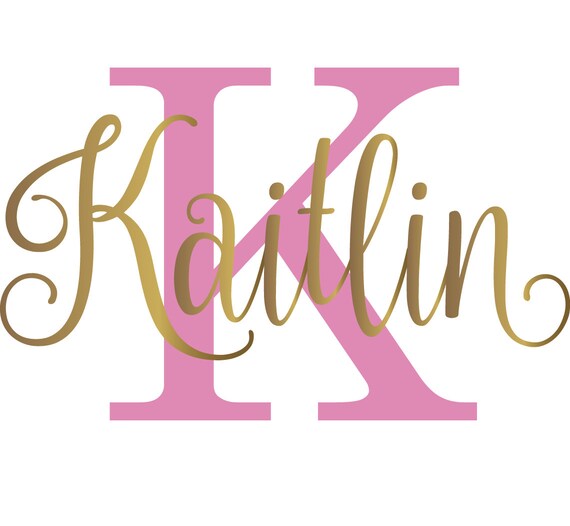 Fancy Name Decal Fancy Wall Decal Gold Wall Decal Vinyl | Etsy