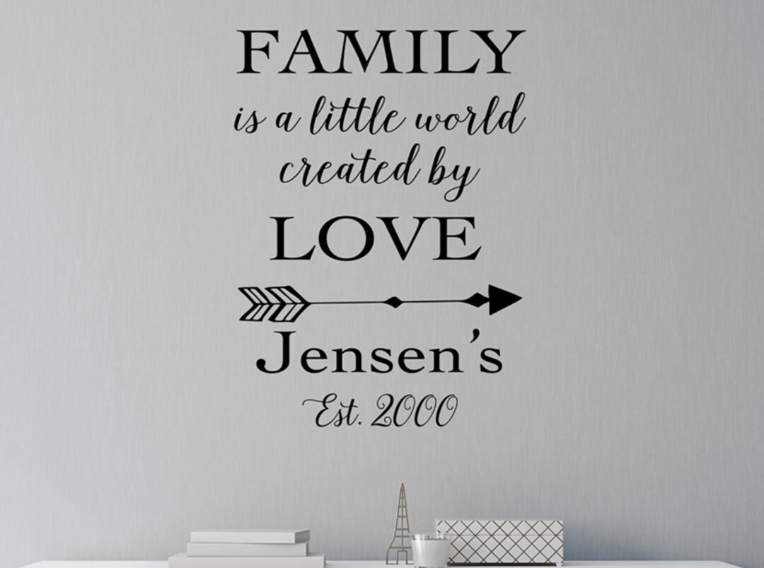 Family is a Little World Created by Love Family Decal LARGE Wall Decal ...