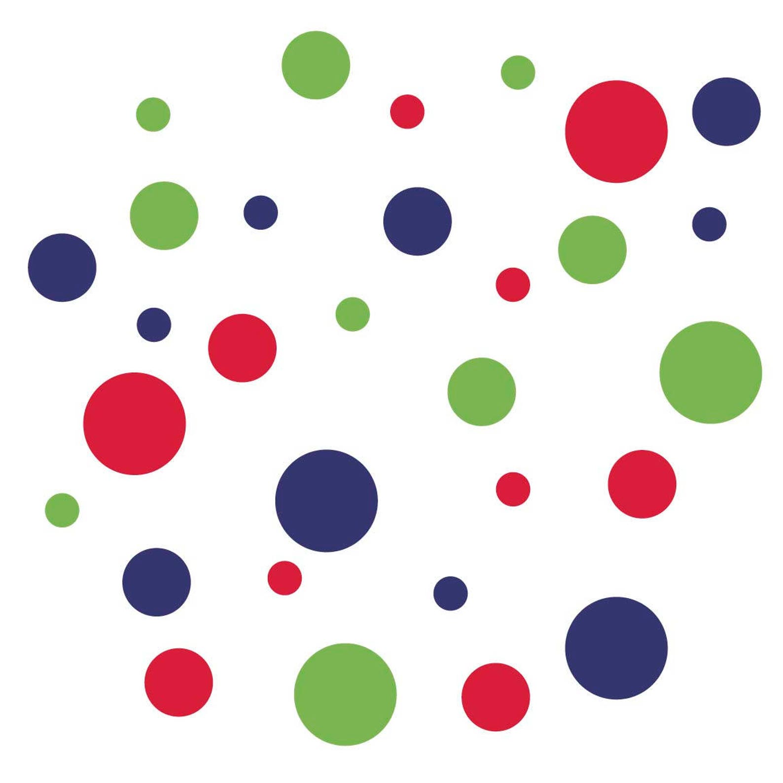 Polka Dots Vinyl Wall Decals for Kids & Nursery Custom Colors - Etsy