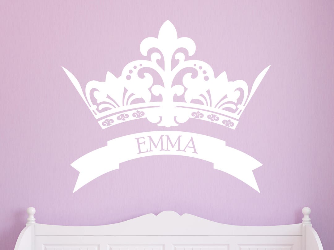 Princess Name Wall Sticker Decal LARGE Wall Sticker Nursery Decor ...