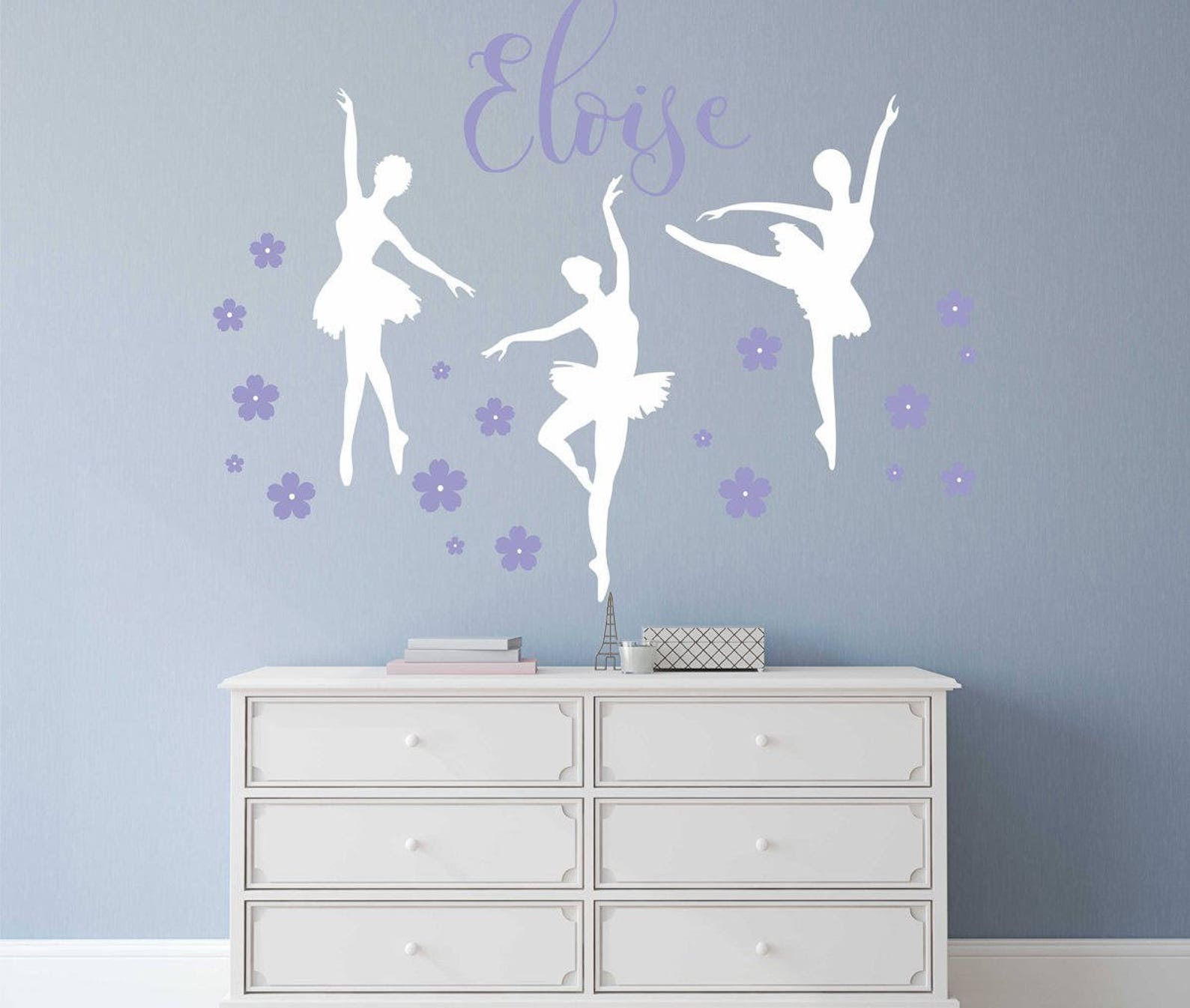 Personalized Ballet Wall Decal Large Dance BALLERINA Dancers - Etsy