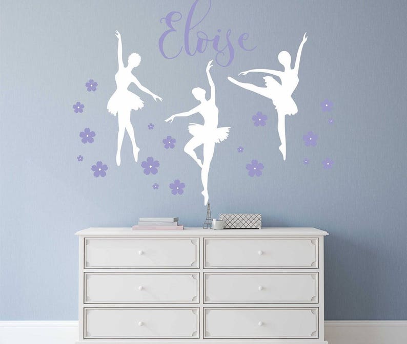 Personalized Ballet Wall Decal Large Dance BALLERINA Dancers - Etsy