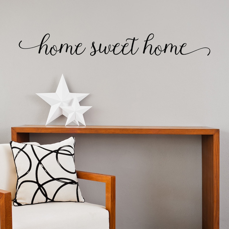 Home Sweet Home Vinyl Decal Home Front Door Sticker Home Sweet Home ...