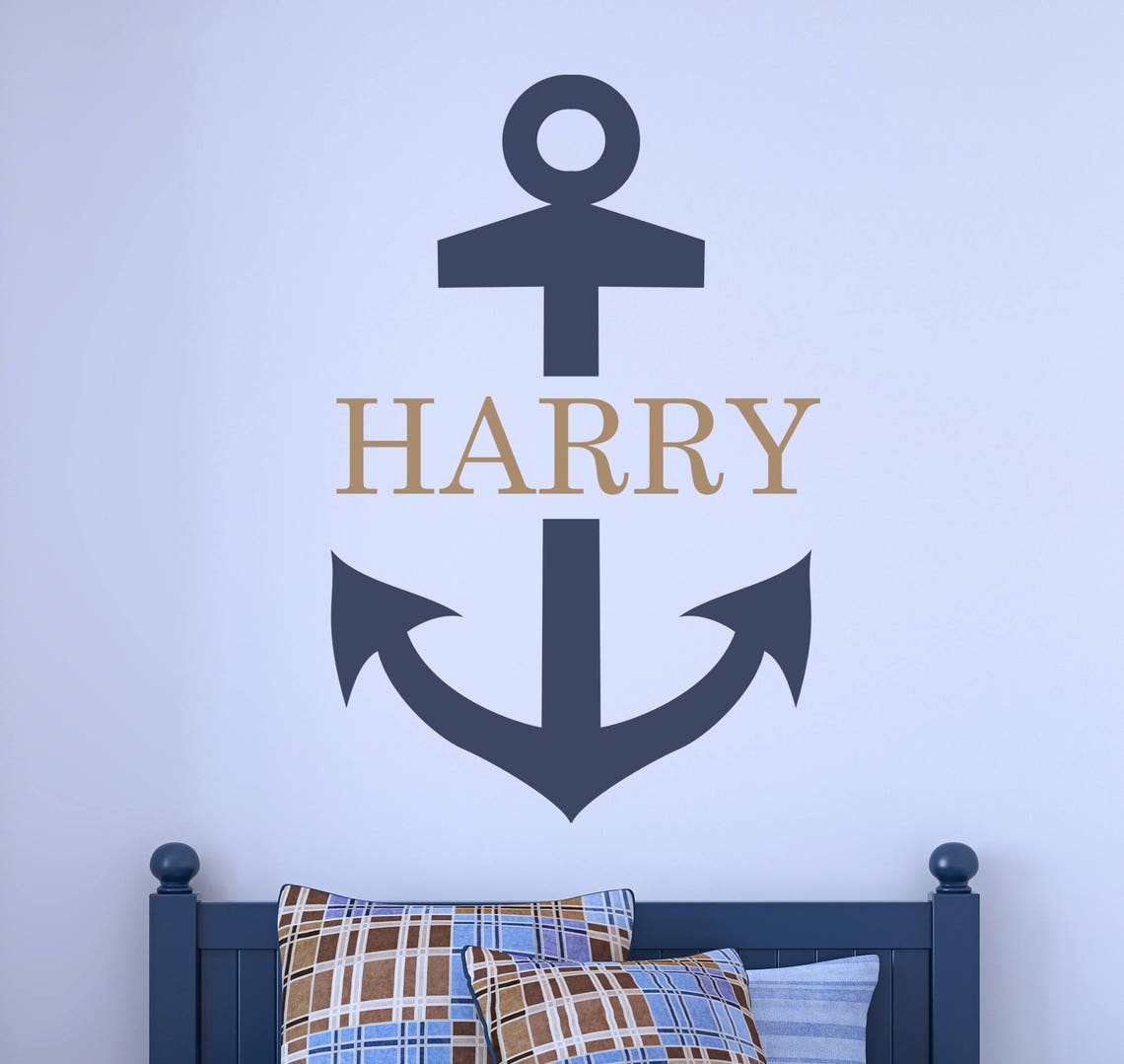 Nautical Anchor Wall Decal Anchor Wall Decal NAUTICAL Wall - Etsy