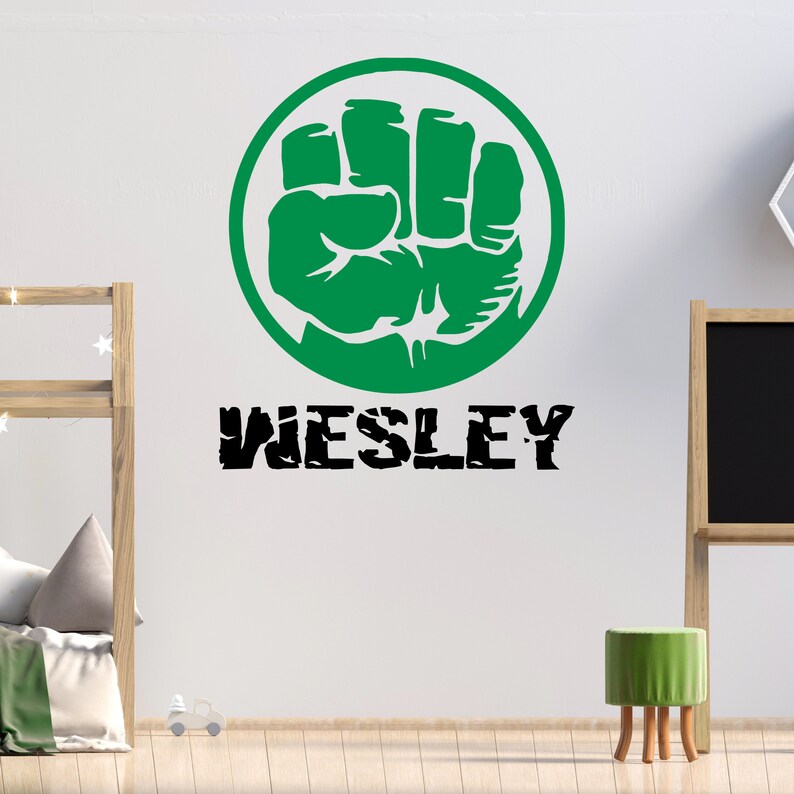 The Incredible Hulk Wall Decal Vinyl Wall Decal the Hulk - Etsy