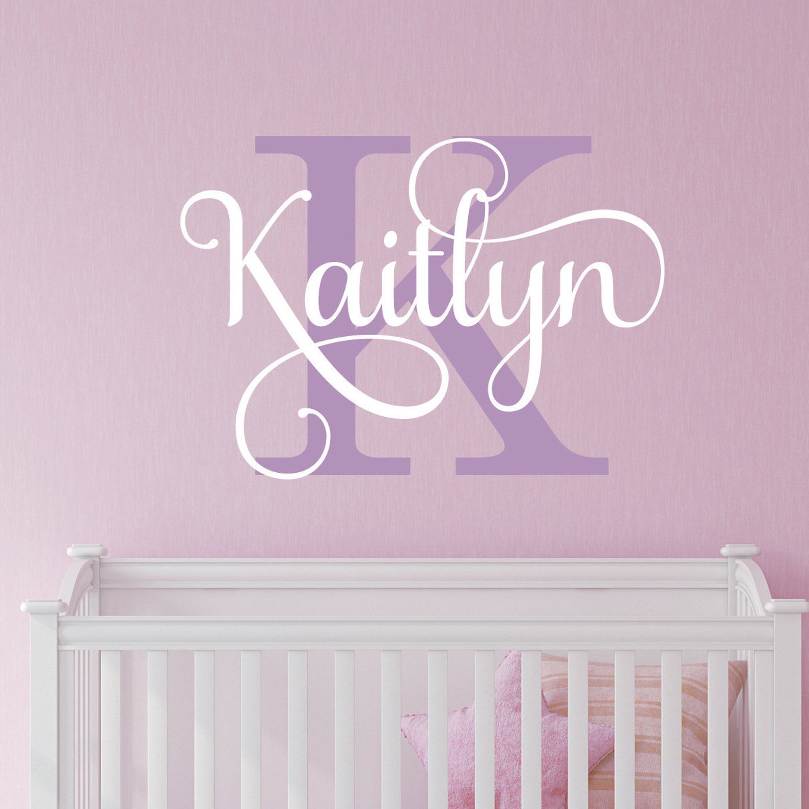 Any Name Fancy Wall Decal Many Color Options Gold Wall - Etsy