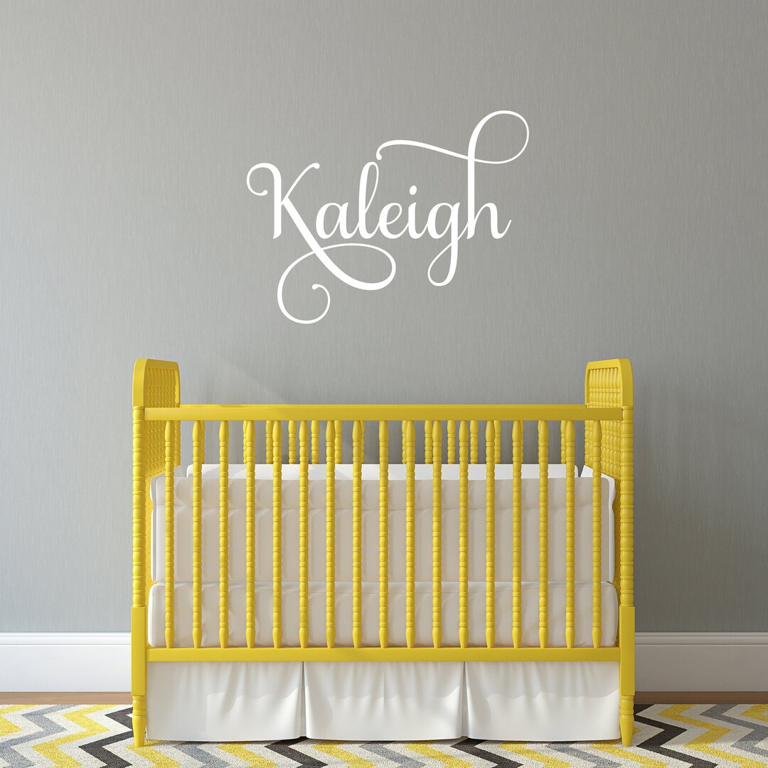 Fancy Name Wall Decal, Choose Any Word or Name and Color for Girl or ...