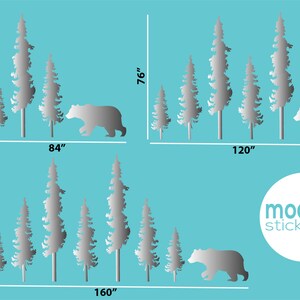 Woodland Wall Decals, Pine Trees, Bear Decal, Woodland Decals, Woodland ...