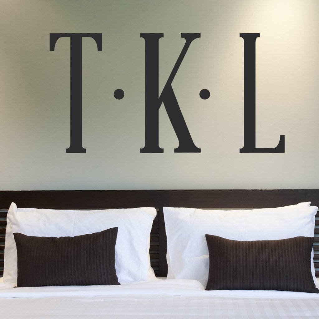 Monogram Decal LARGE Wall Decal | Classic Wall Decal | Custom Wall ...