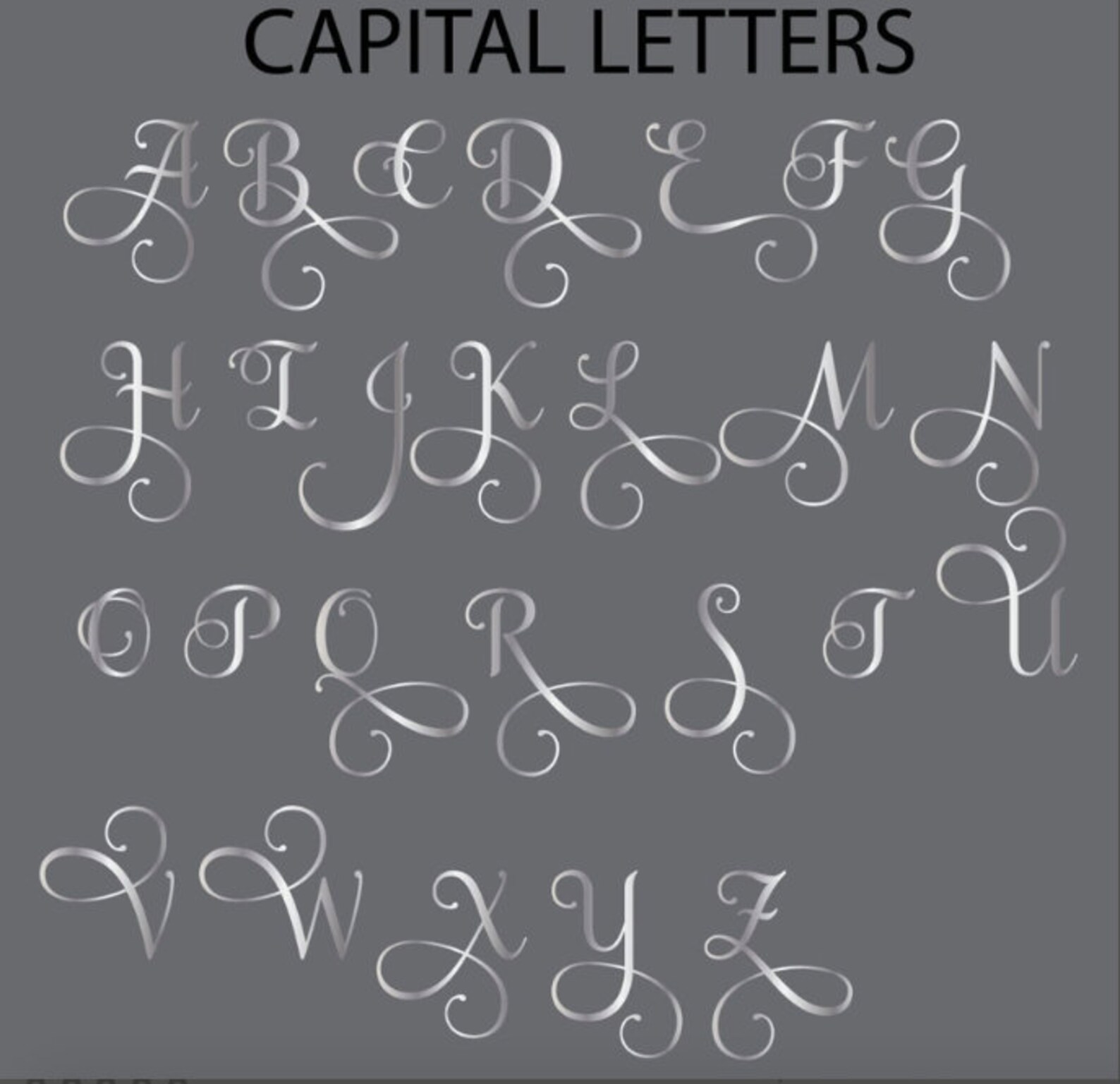 Fancy First and Middle Name Wall Decal Swirly Modern - Etsy