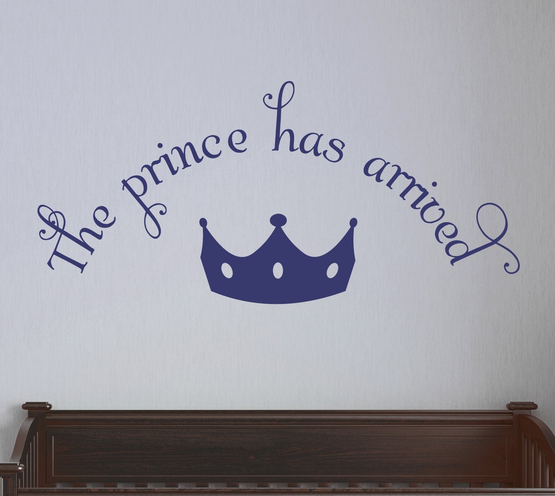 Welcome Prince Wall Decal | Vinyl Wall Decal PRINCE CROWN Decal Baby ...