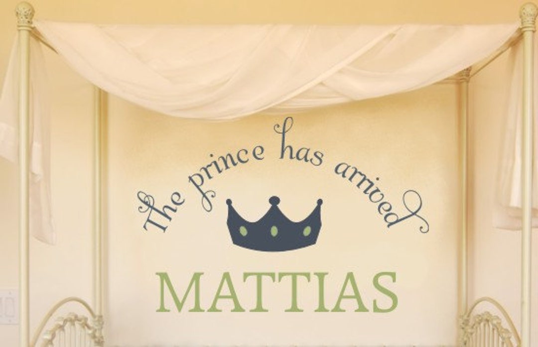 Welcome Prince Personalized Wall Decal | Vinyl Wall Decal PRINCE CROWN ...