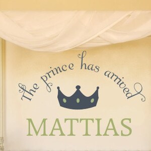 Welcome Prince Personalized Wall Decal | Vinyl Wall Decal PRINCE CROWN ...