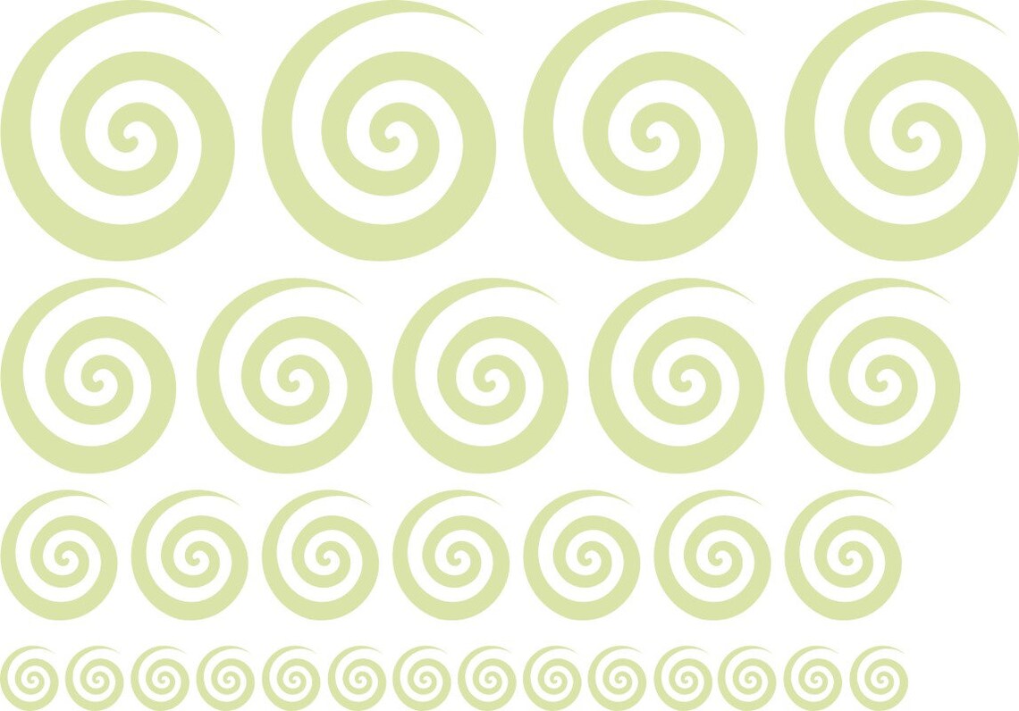 Swirly Swirls Wall Decal Large Circular Stickers Choose - Etsy