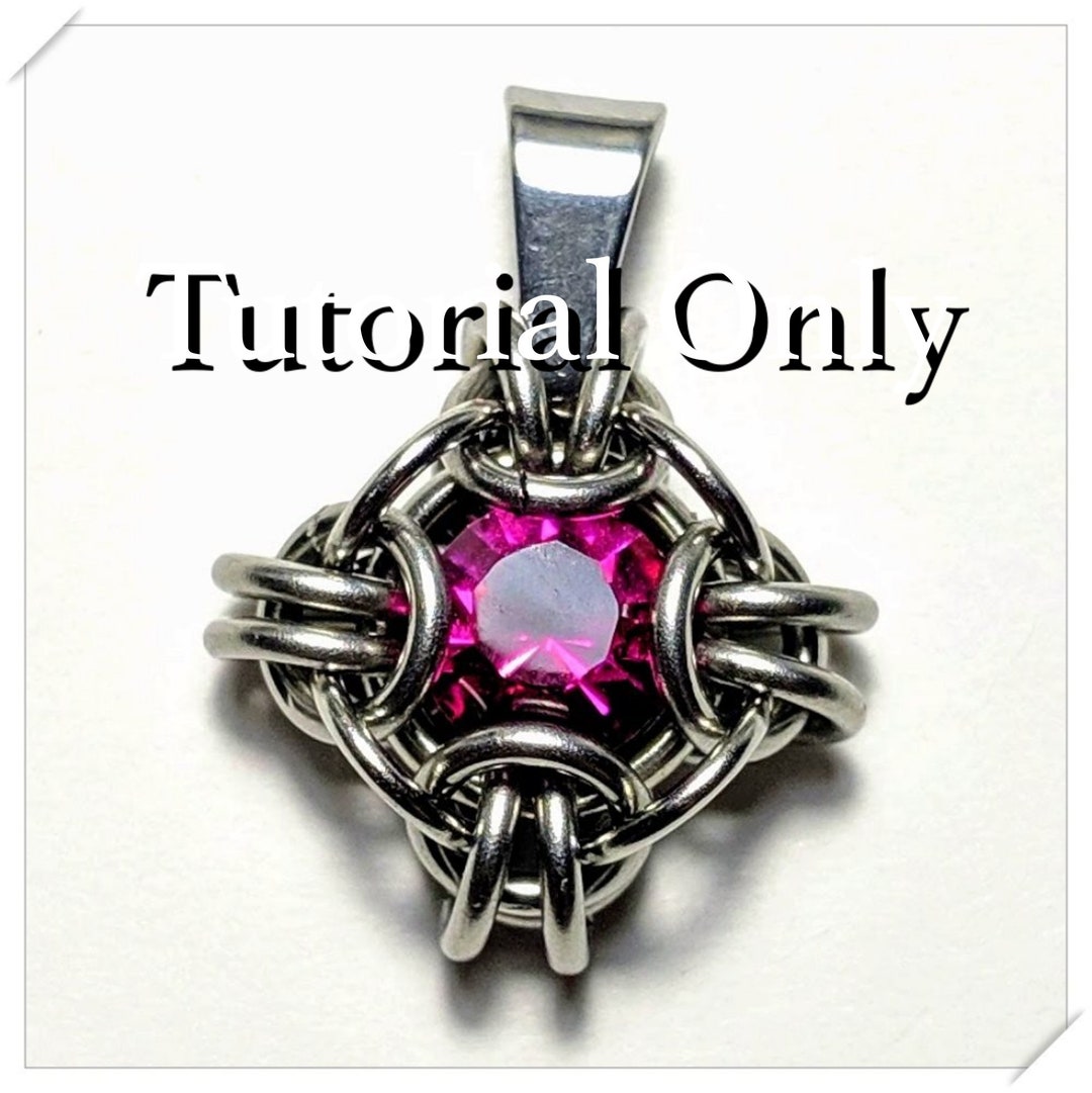 Chainmaille Tutorial - Crux Quadrata Pendant - PDF - Etsy