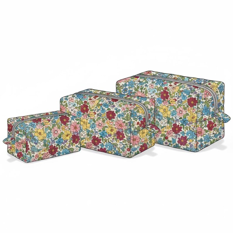 Makeup Bag Sewing Pattern PDF | Small Medium Large Sizes | Zipper Pouch ...