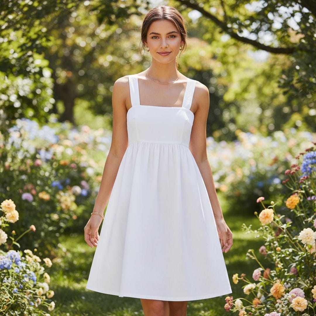 A Line Gathered Dress Sewing Pattern PDF | Flowy Dress Pattern | Easy ...