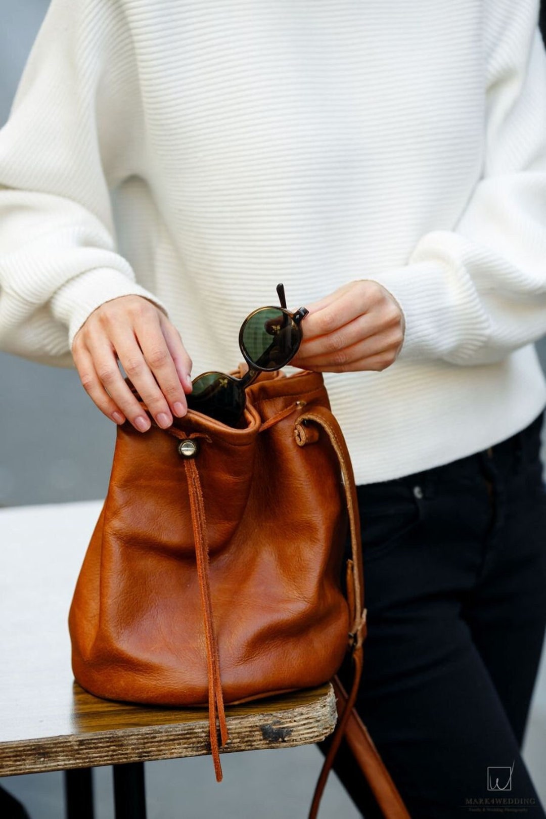 Leather Sackbag Sack Backpack Women Leather Bag Leather - Etsy