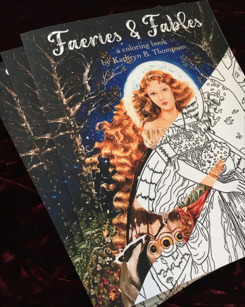 Faeries & Fables Coloring Book - Etsy