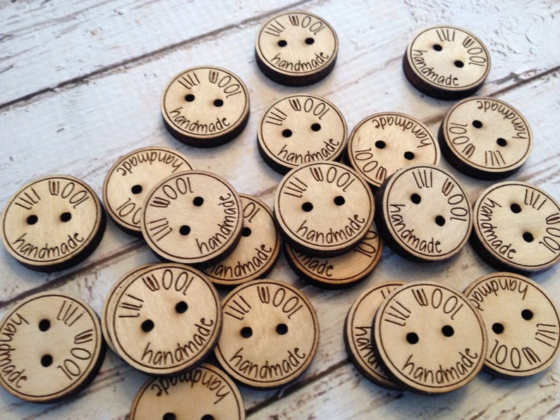 Custom Button Design Personalized Wood Button Engraved - Etsy