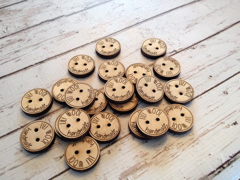 Custom Button Design Personalized Wood Button Engraved - Etsy