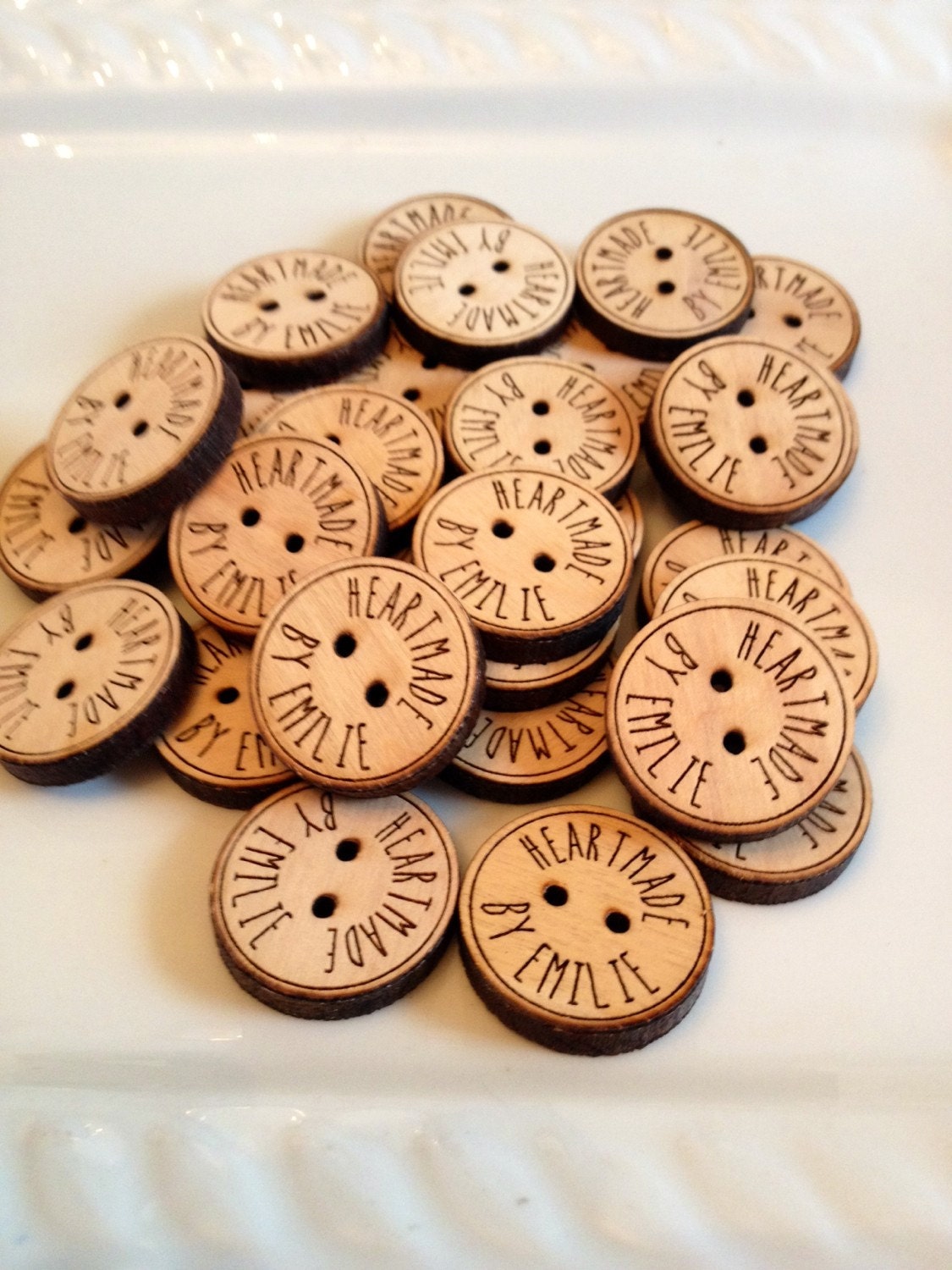 Custom Button Design Personalized Wood Button Engraved | Etsy