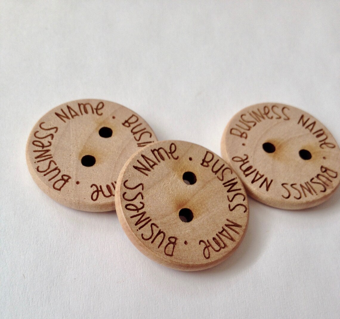 Custom Button, Design, Personalized, Wood Button, Engraved Button ...