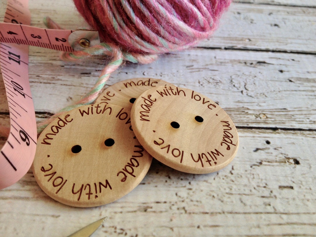 Custom Button, Design, Personalized, Wood Button, Engraved Button ...