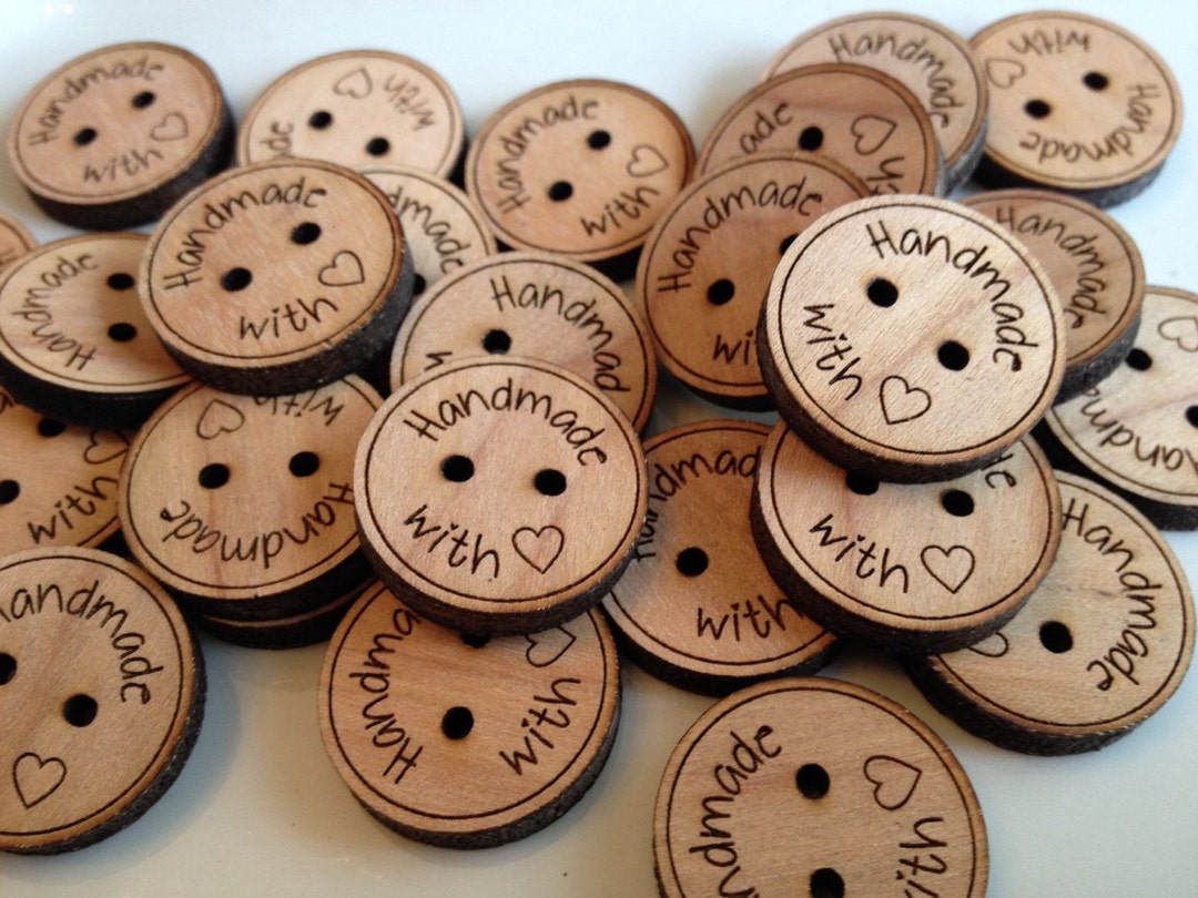 Custom Button, Design, Personalized, Wood Button, Engraved Button ...