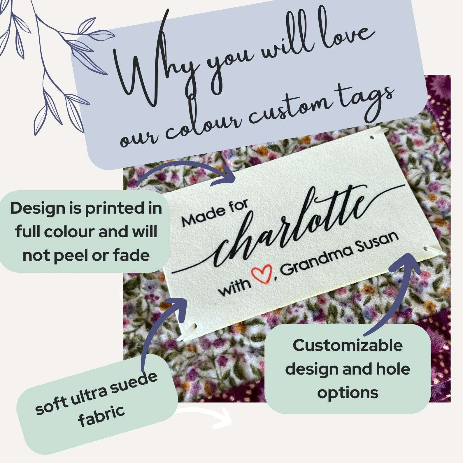Colour Large Blanket Tag, Label for Blanket, Wedding Gift, Couple Name ...