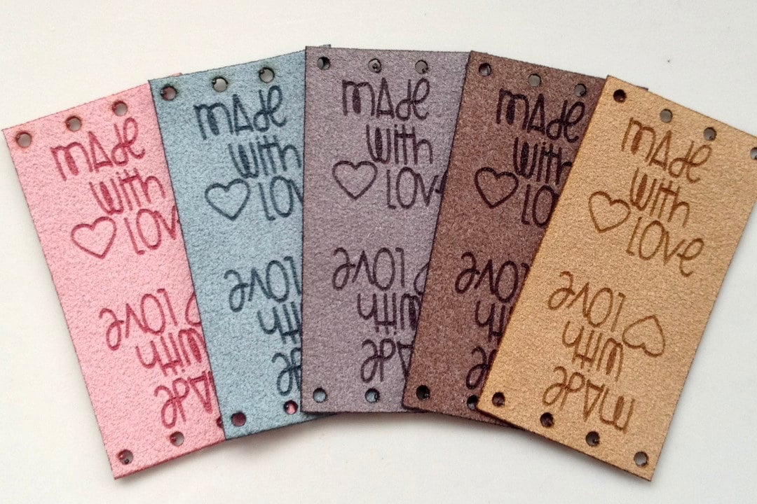 Custom Tag, Ultra Suede, Tag, Fabric Custom Tag, Personalized, Suede ...