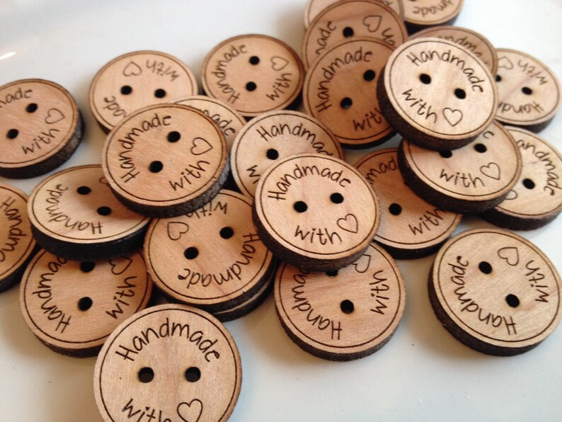 Custom Button, Design, Personalized, Wood Button, Engraved Button ...