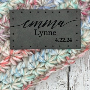 Custom Blanket Name Tag, Baby Tag, Large Blanket Tag, Blanket Label ...