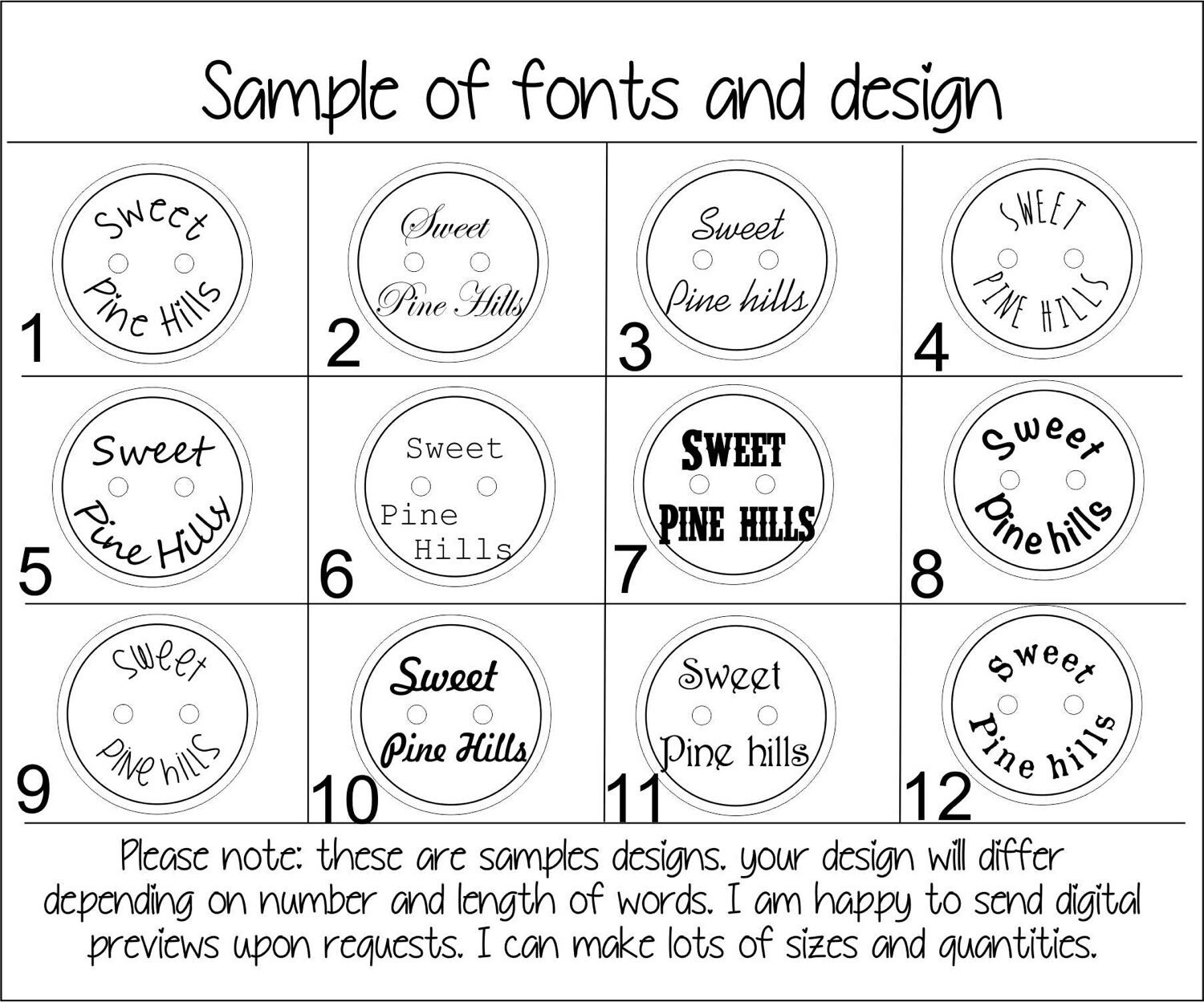 Custom Button Design Personalized Wood Button Engraved | Etsy