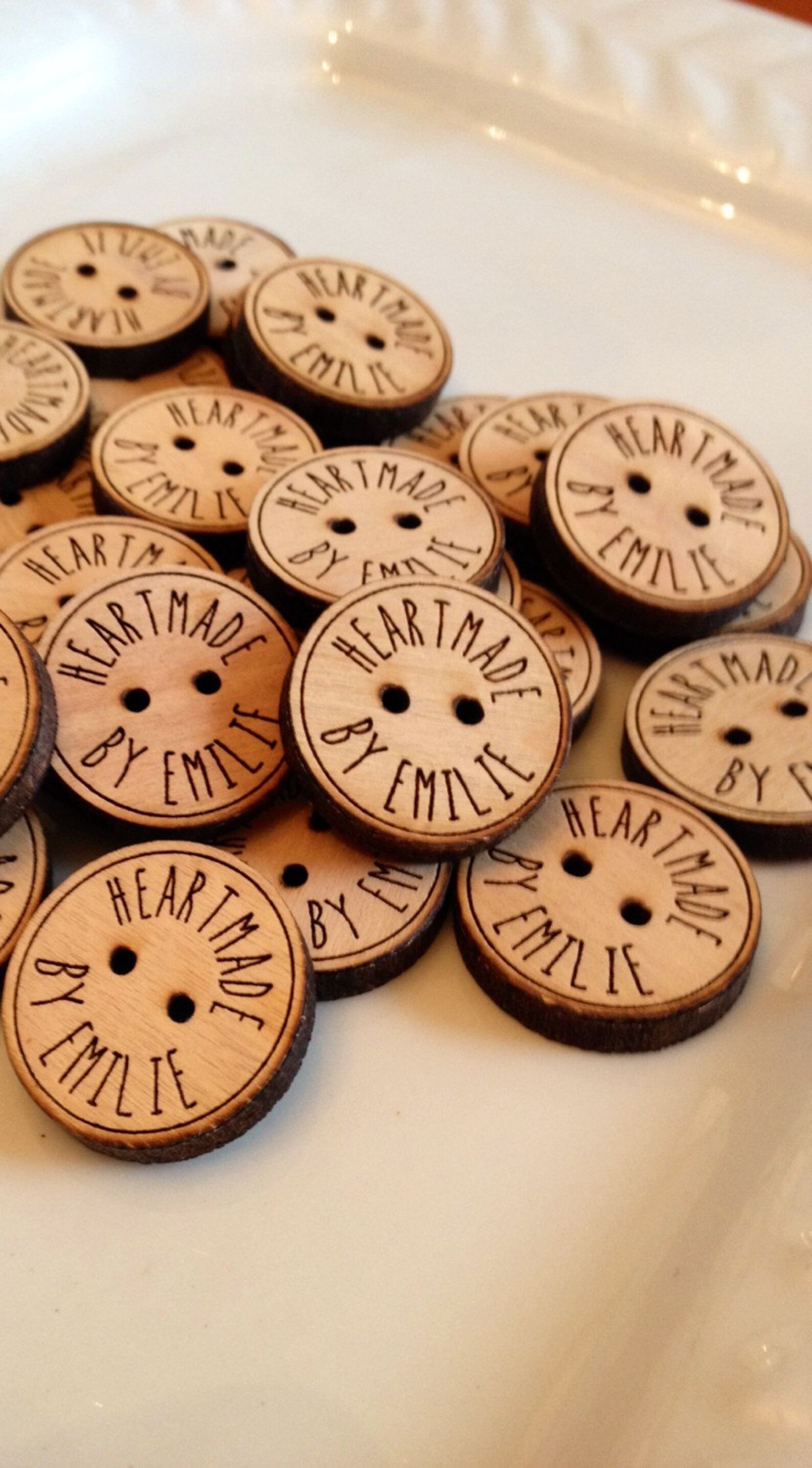 Custom Button, Design, Personalized, Wood Button, Engraved Button ...