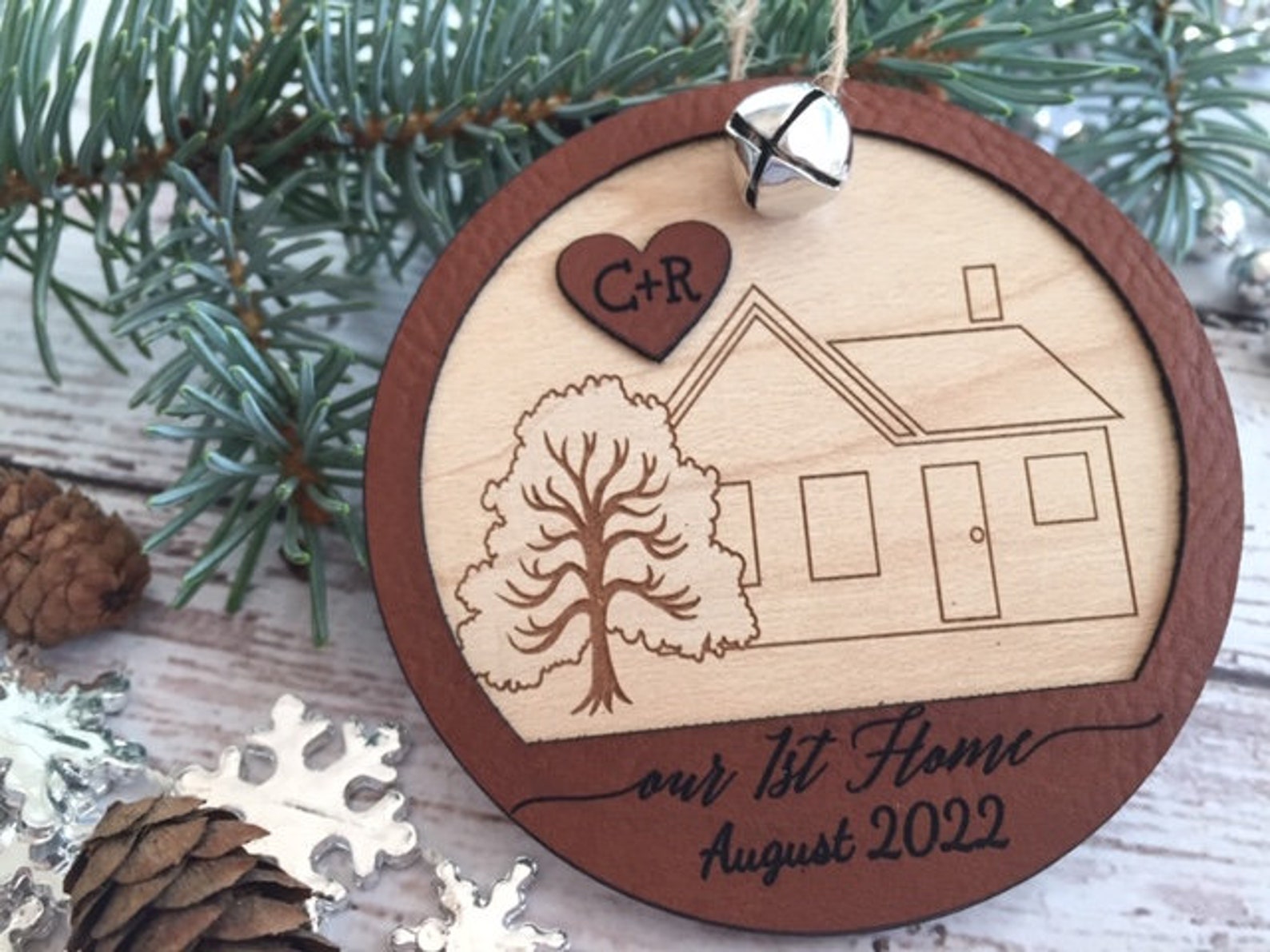 Personalized Christmas Ornament, First Home, Engraved Christmas ...