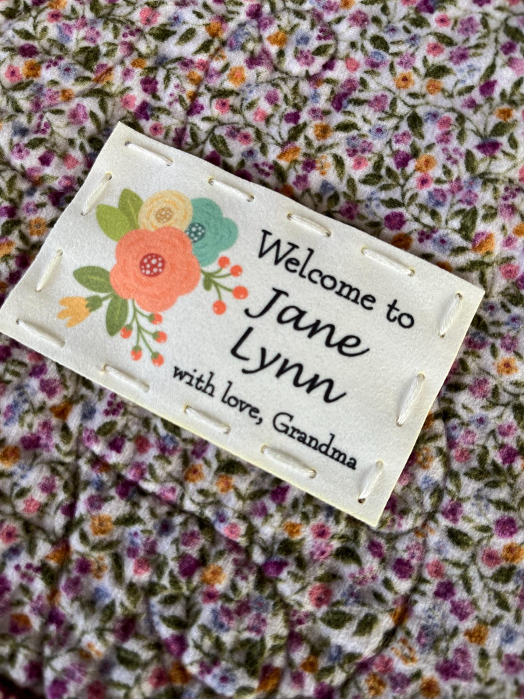 Large Blanket Tag, Label for Blanket, Baby Blanket Tag, Label Birth ...