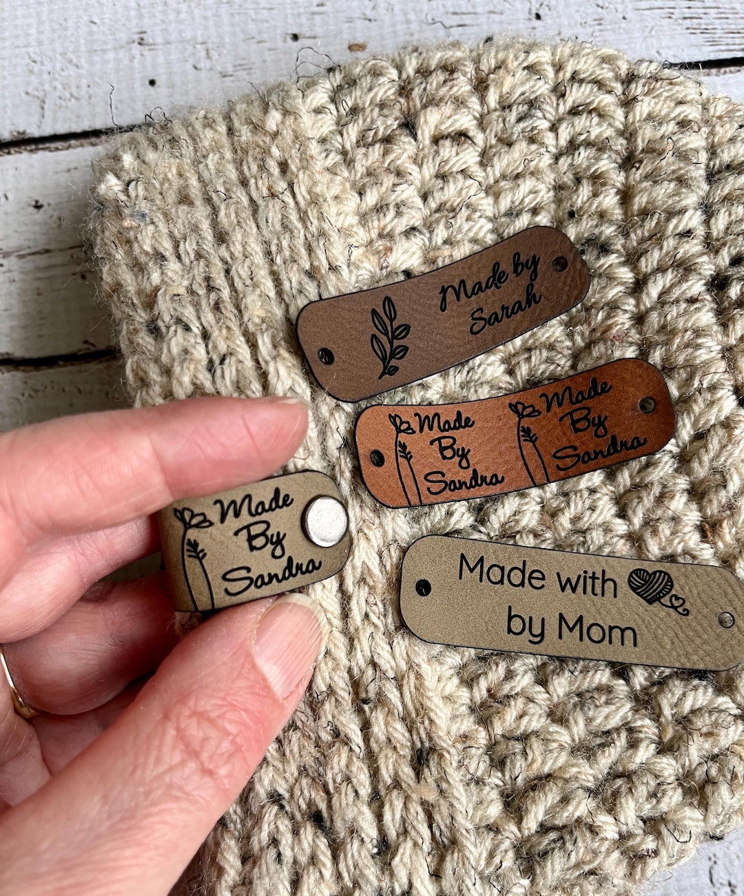 Faux Leather Tag, Rivet Tag, Custom Tag, Custom Tag, Personalized ...