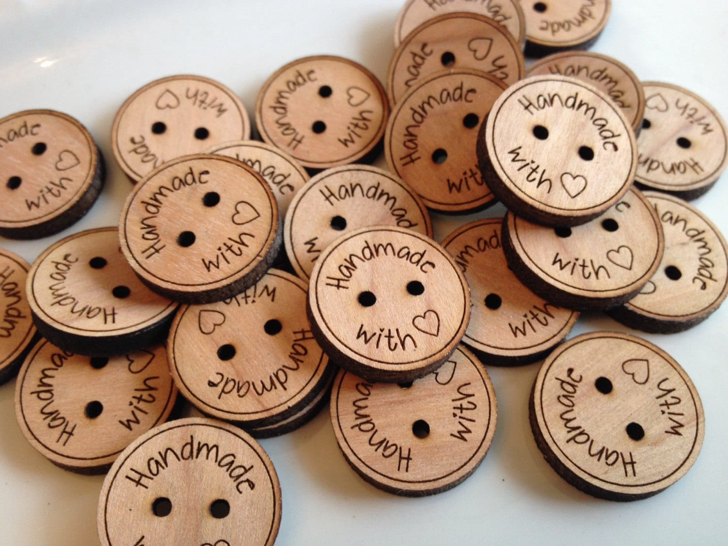 Custom Button, Design, Personalized, Wood Button, Engraved Button ...