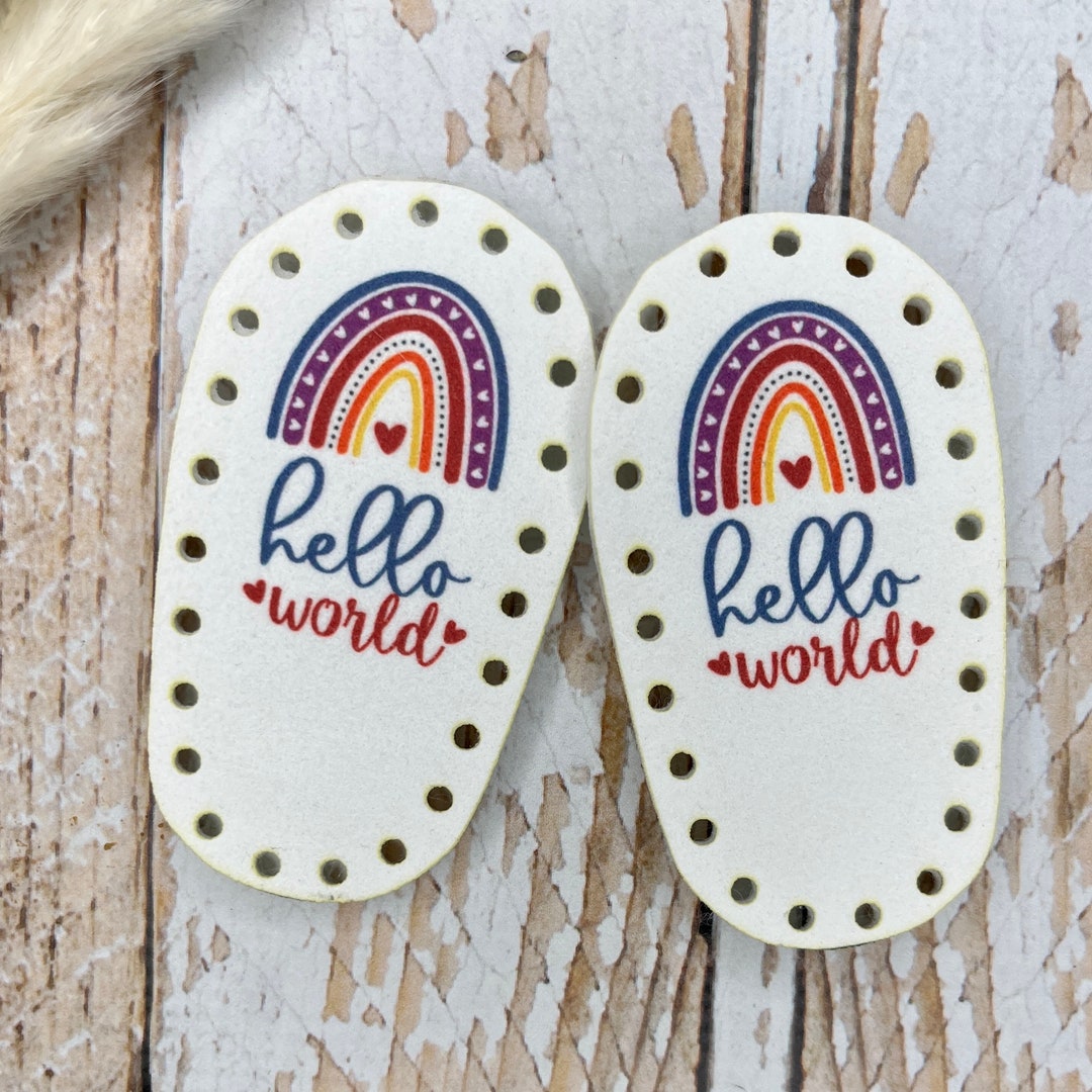 Colour Baby Bootie Bottoms, Precut Baby Bootie Soles, Engraved Design ...