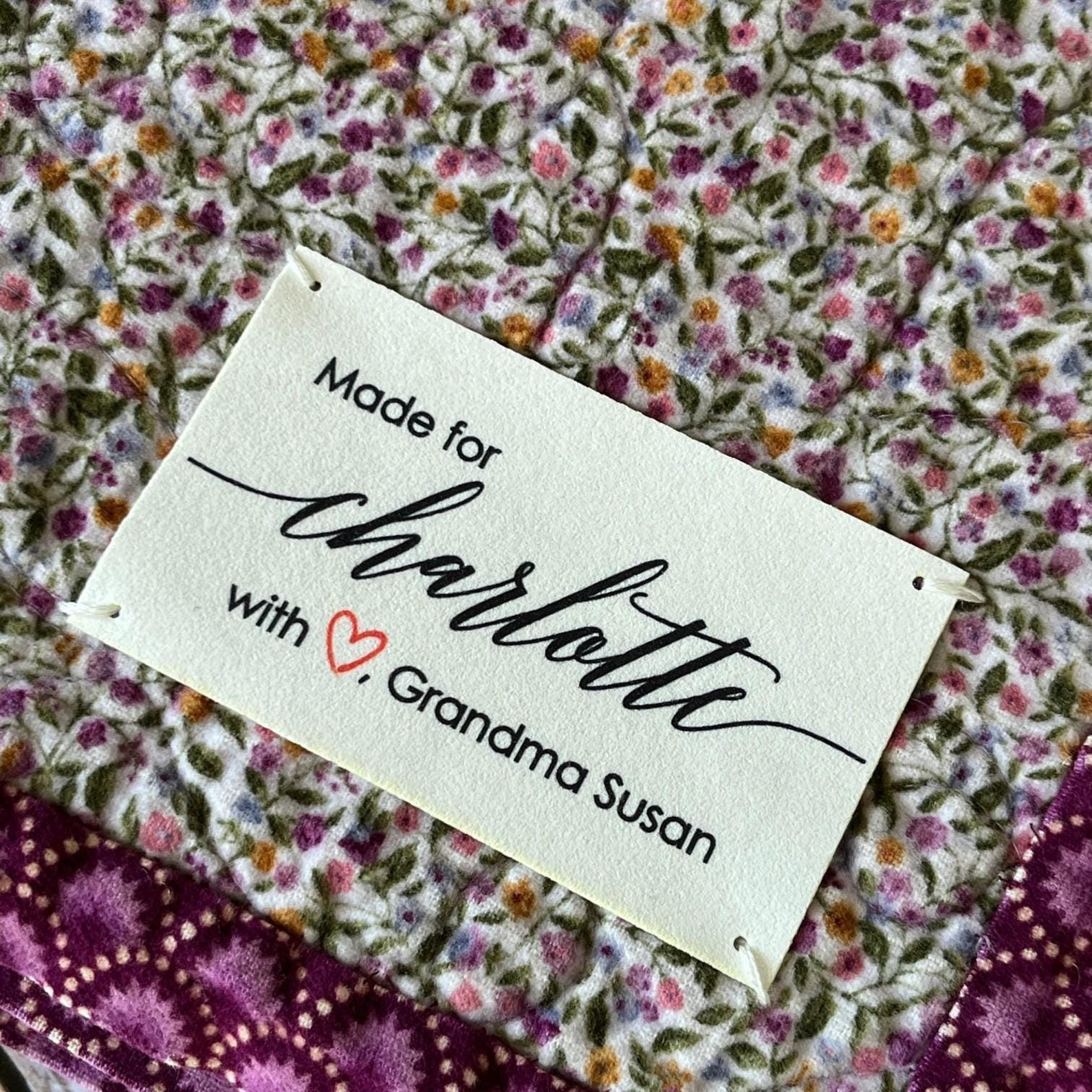 Colour Large Blanket Tag, Label for Blanket, Wedding Gift, Couple Name ...