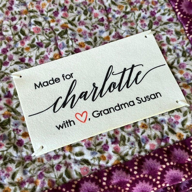 Colour Large Blanket Tag, Label for Blanket, Wedding Gift, Couple Name ...