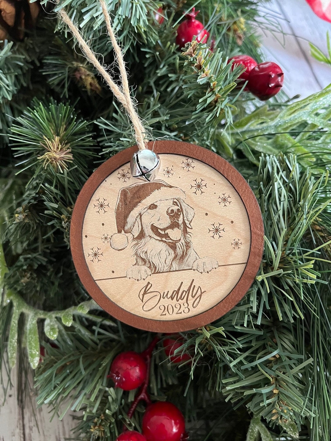 Personalized Dog Christmas Ornament, Dog Ornament, Tree Decoration ...