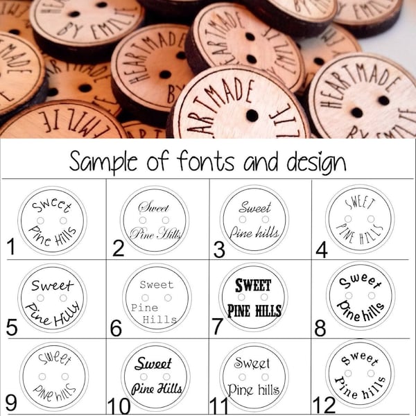 Engraved Wood Button - Etsy