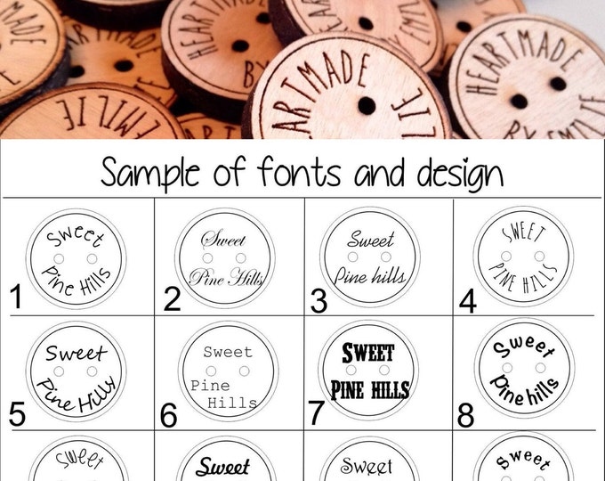 Custom Button, Design, Personalized, Wood Button, Engraved Button ...