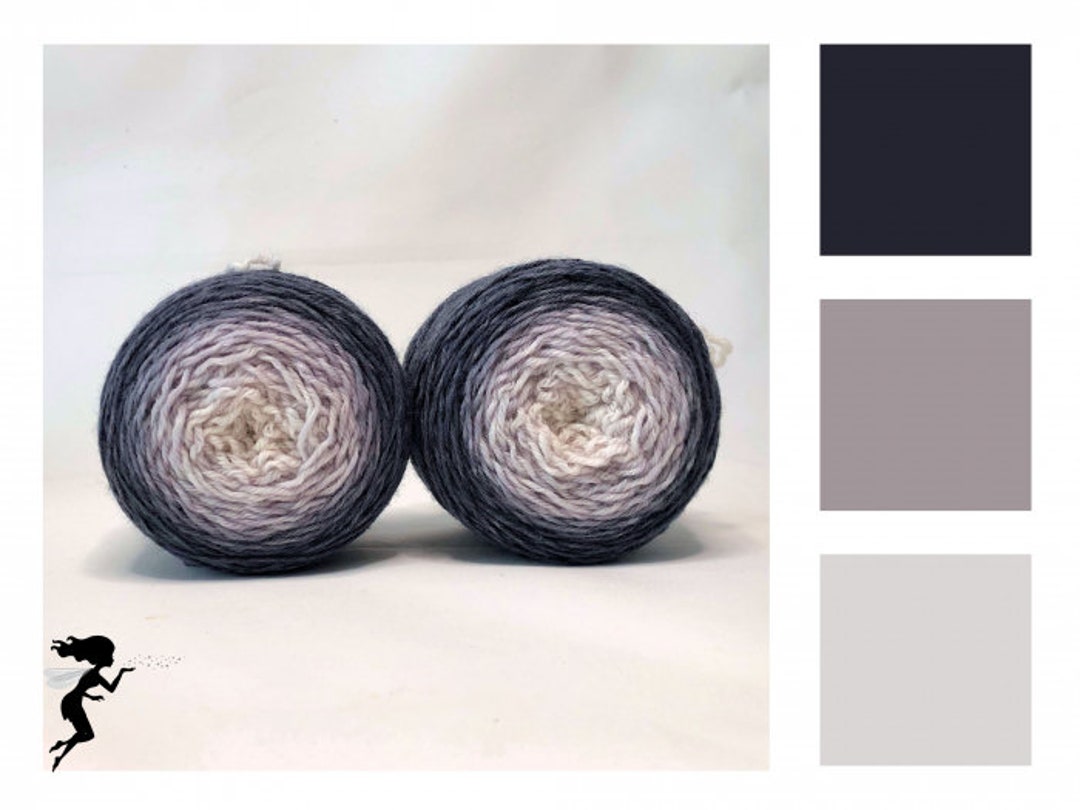 Merino Sock Gradient Yarn 2 X 50g Set Hand Dyed Raven - Etsy