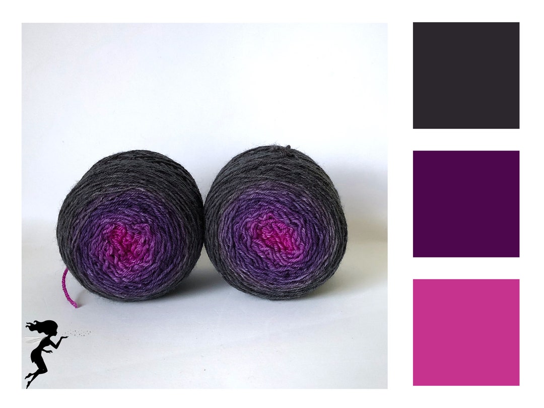 Merino Sock Gradient Yarn 2 X 50g Set Hand Dyed Serenade - Etsy