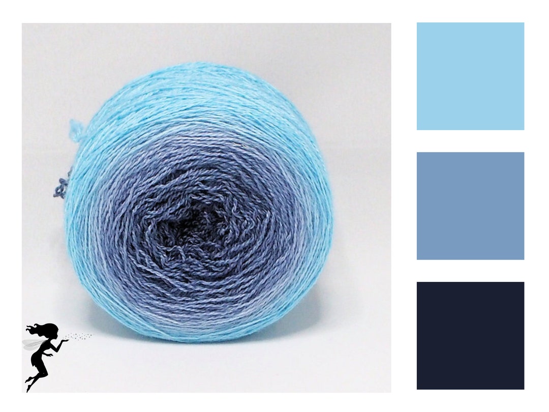 Nautilus Hand Dyed Gradient Yarn, Merino Silk Lace Weight - Etsy