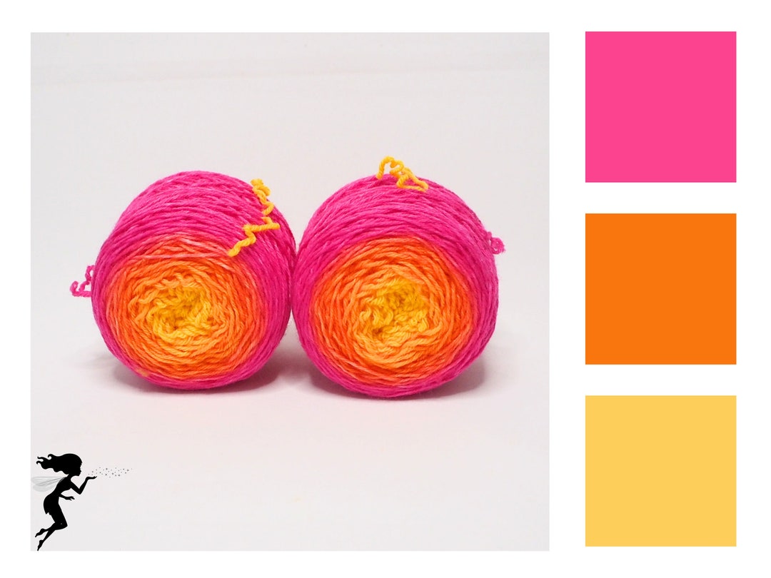 Merino Sock Gradient Yarn 2 X 50g Set Hand Dyed Endless Summer - Etsy