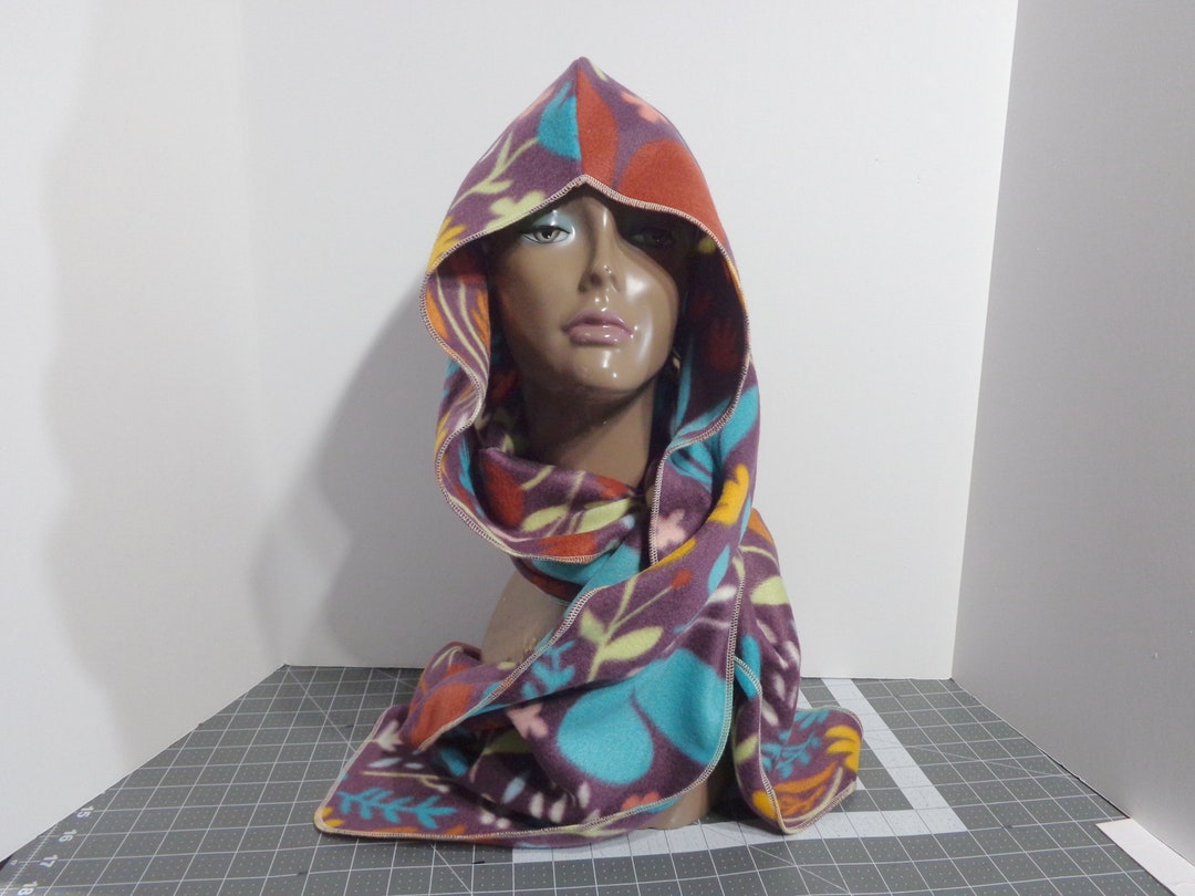 Hooded/scarf Set One Piece Garment Soft Cozy Warm Hood, Scarf Wrap With ...